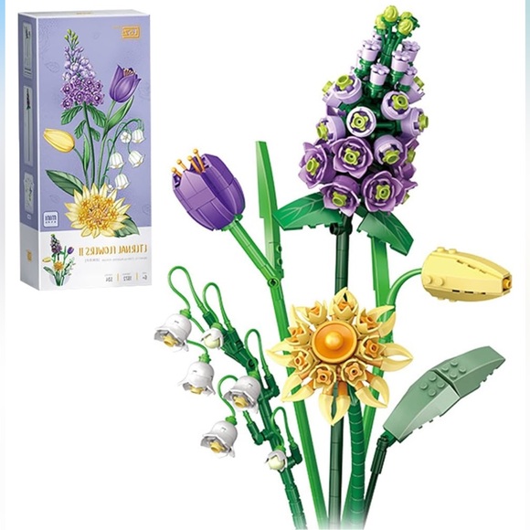 Toys | Mini Building Blocks Flower Bouquet Set Botanical Building ...
